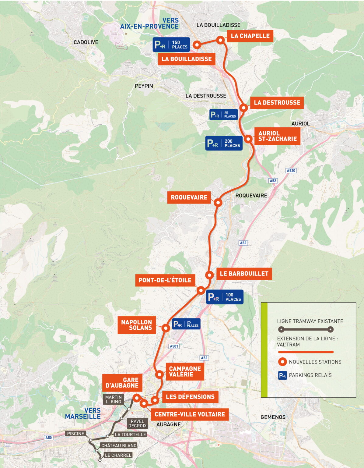 Val’Tram : prolongement du tramway d’Aubagne vers la Bouilladisse ...